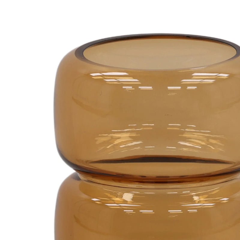 lacquer amber vase – Calypso St Barth
